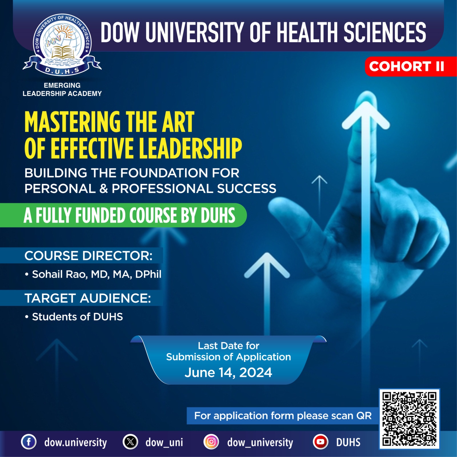 Fully Funded Program by Emerging Leadership Academy (ELA), Dow University of Health Sciences ...