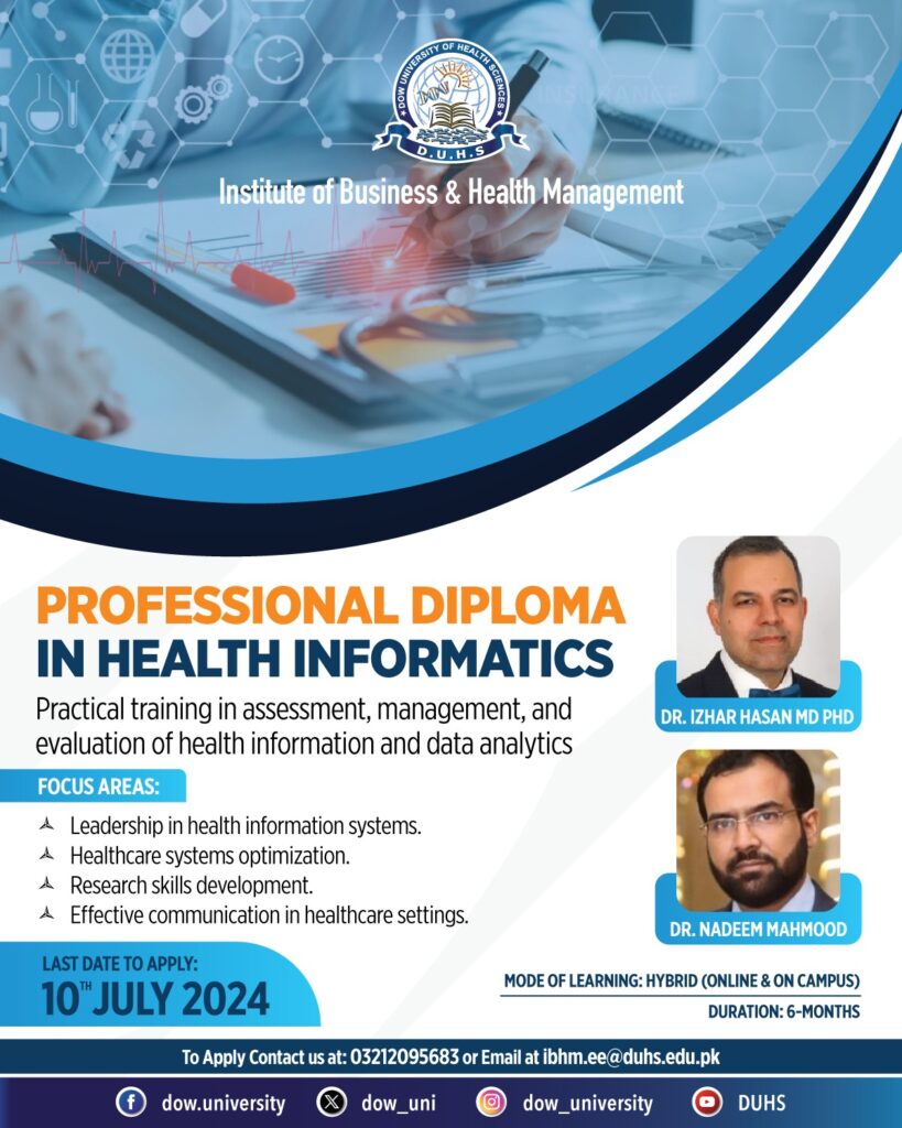 Professional Diploma in Health Informatics - Dow University of Health ...