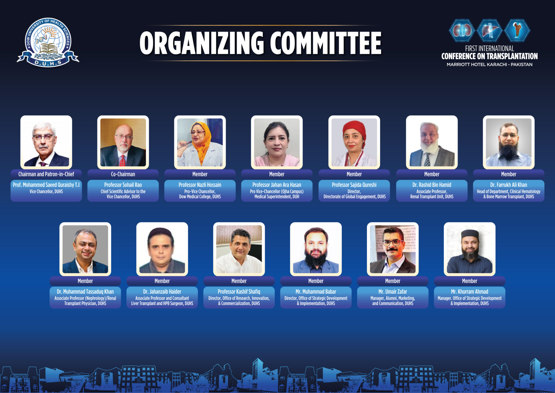 DUHS FIRST INTERNATIONAL CONFERENCE ON TRANSPLANTATION - Dow University ...